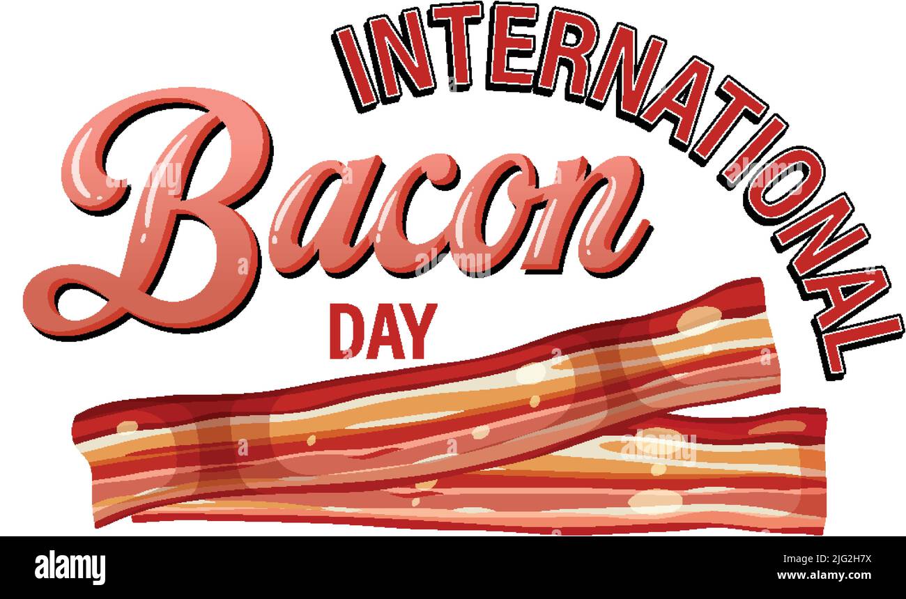 International bacon day poster design illustration Stock Vector Image ...