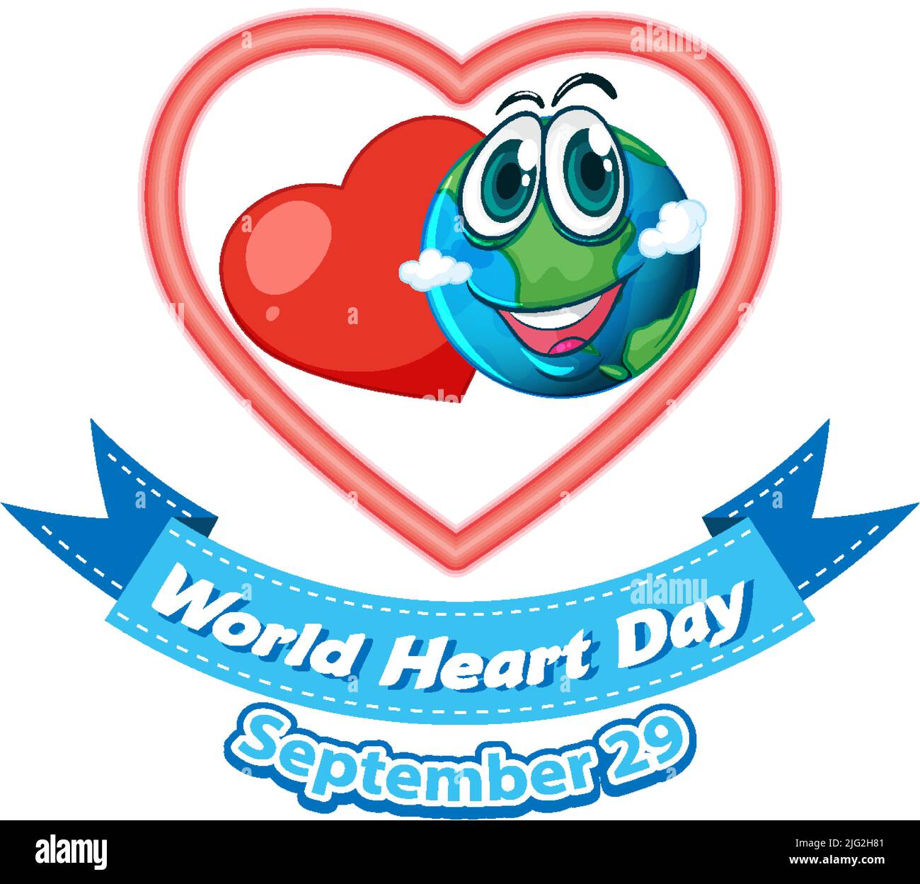 World Heart Day Banner Design illustration Stock Vector Image & Art - Alamy