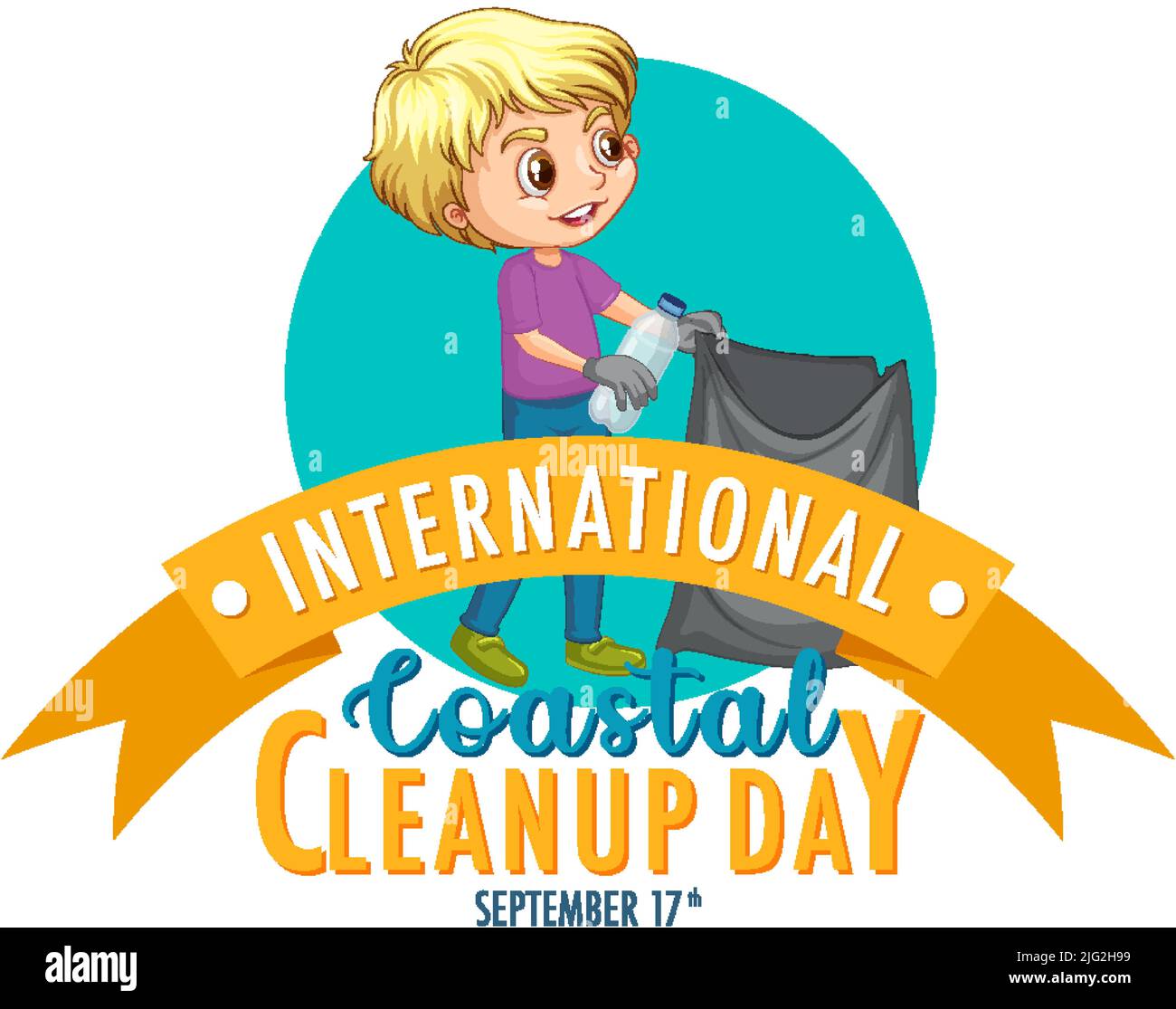 International Coastal Cleanup Day Banner illustration Stock Vector ...