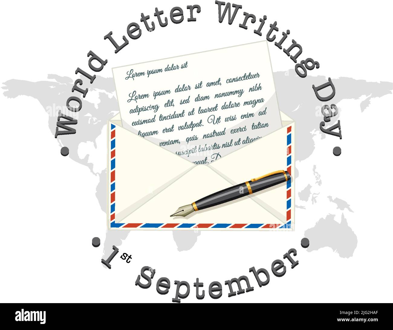 World Letter Writing Day Banner Design illustration Stock Vector Image ...