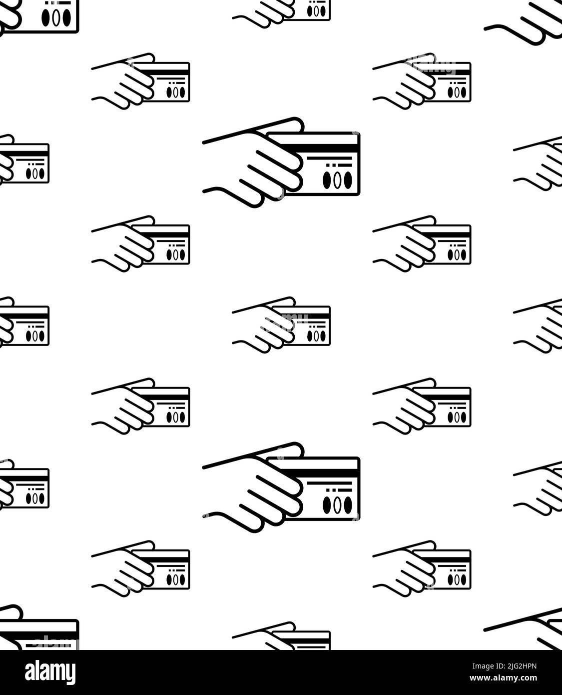 Card Payment Icon Seamless Pattern, Digital Payment, Credit, Debit ...