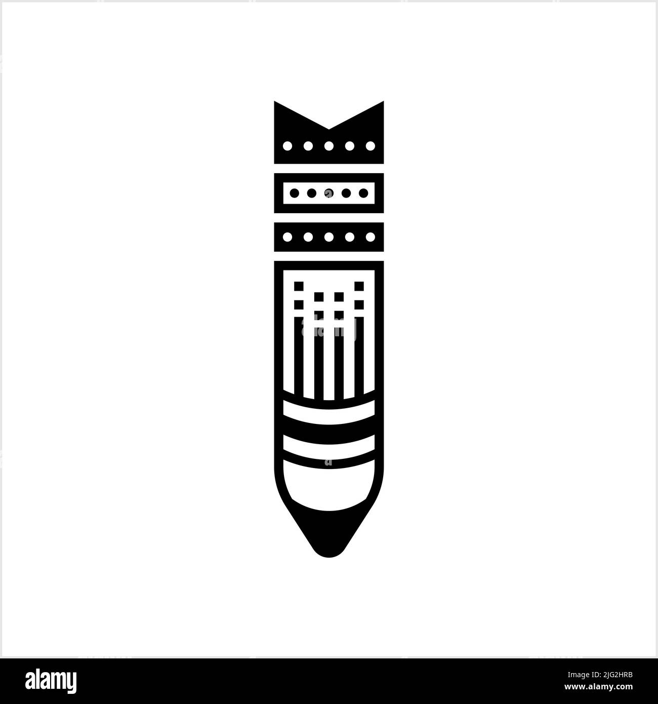 Bomb Icon, Explosive Weapon Fused To Detonate Explosive Charge Under ...