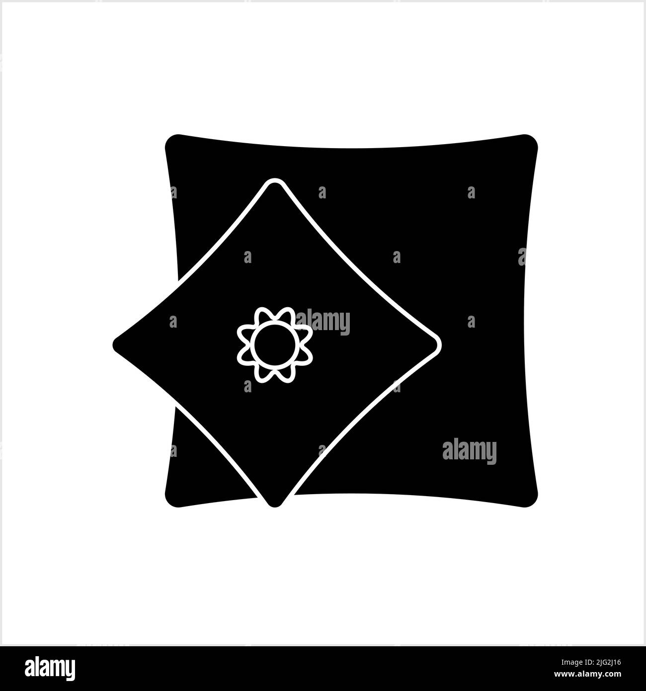 Cushion Icon, Soft Cloth Bag Material Stuffed With Soft Fiber, Wool ...