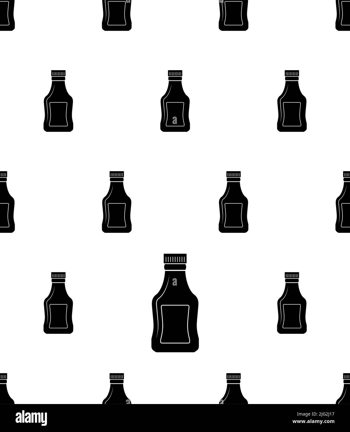 Condiment Bottle Icon Seamless Pattern, Condiment Squeeze Bottle ...