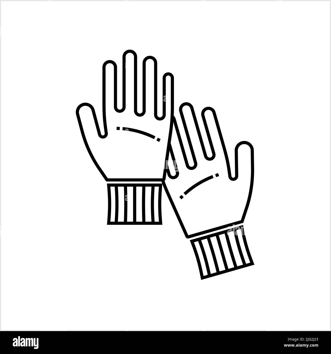 Gloves Icon, Garment Hand Protection, Covering Vector Art Illustration ...
