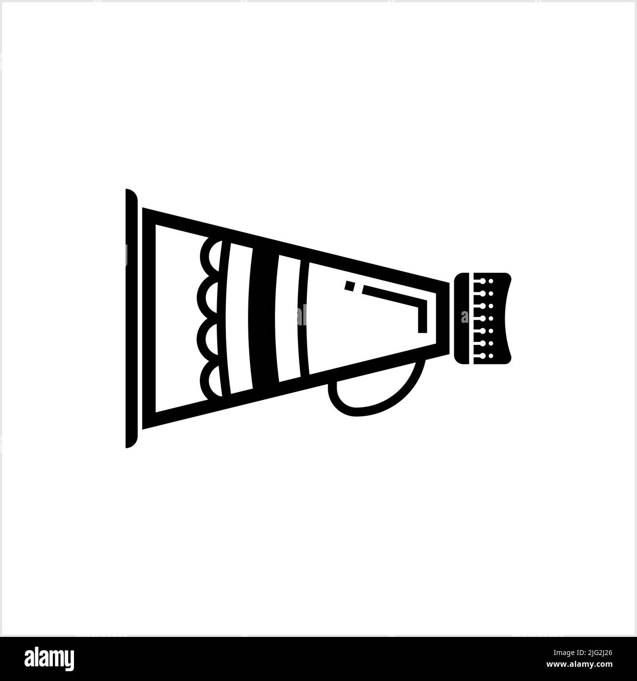 Megaphone Icon, Loud Hailer, Bullhorn, Portable Voice, Sound Amplifier ...