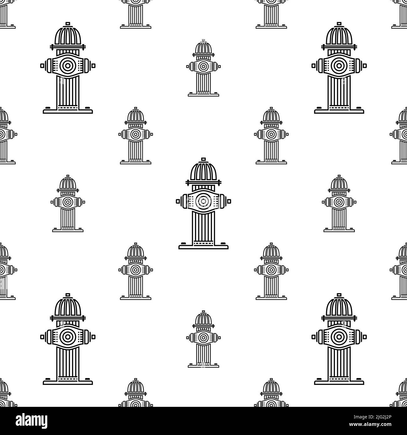 Fire Hydrant Icon Seamless Pattern, Fireplug Icon, Fire Pump Icon ...