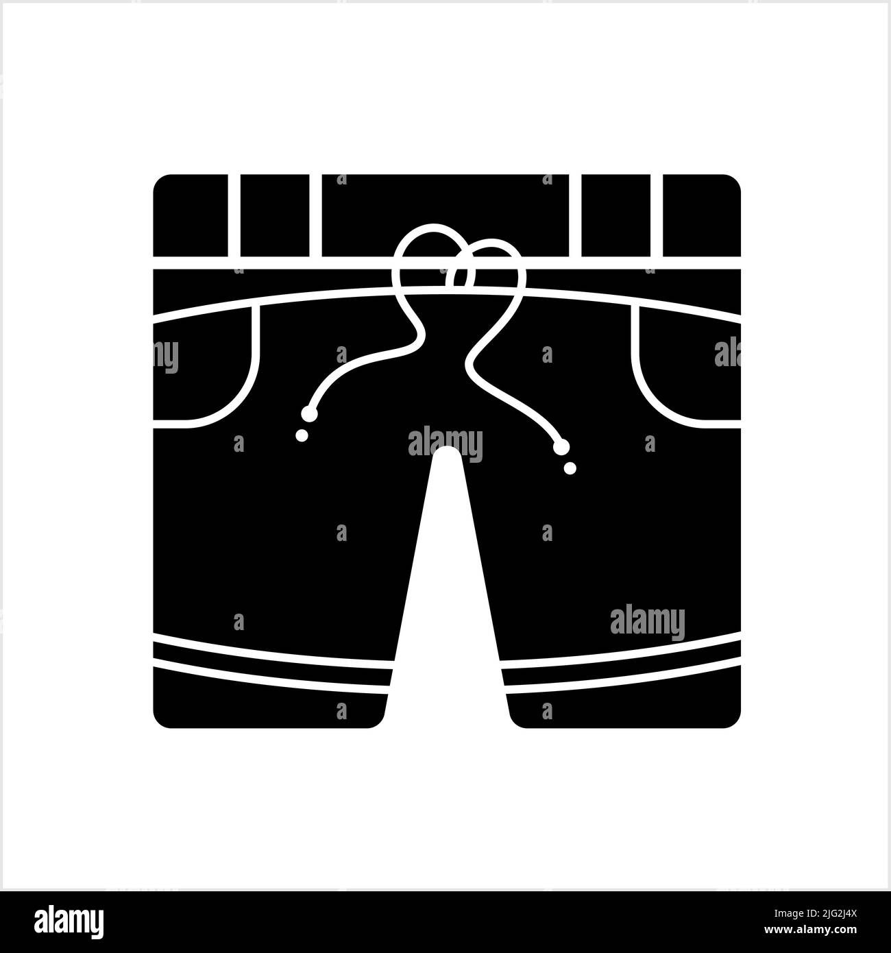 Shorts Icon, Half Pant Icon, Short Version Of Trouser Vector Art ...
