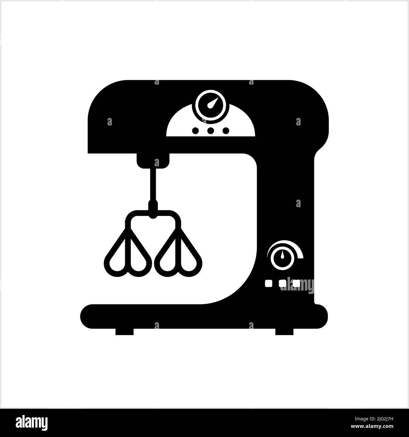 Kitchen Mixer Icon, Stand Mixer Icon, Food Or Liquid Stirring, Whisking ...