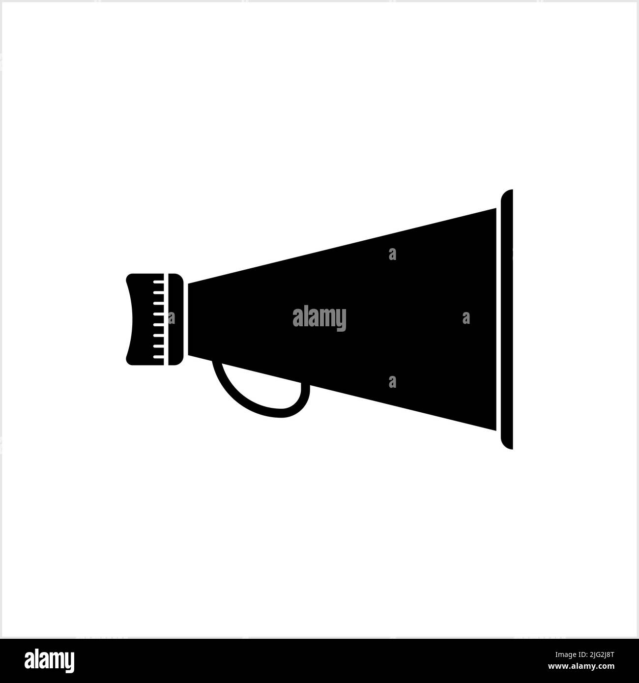 Megaphone Icon, Loud Hailer, Bullhorn, Portable Voice, Sound Amplifier ...