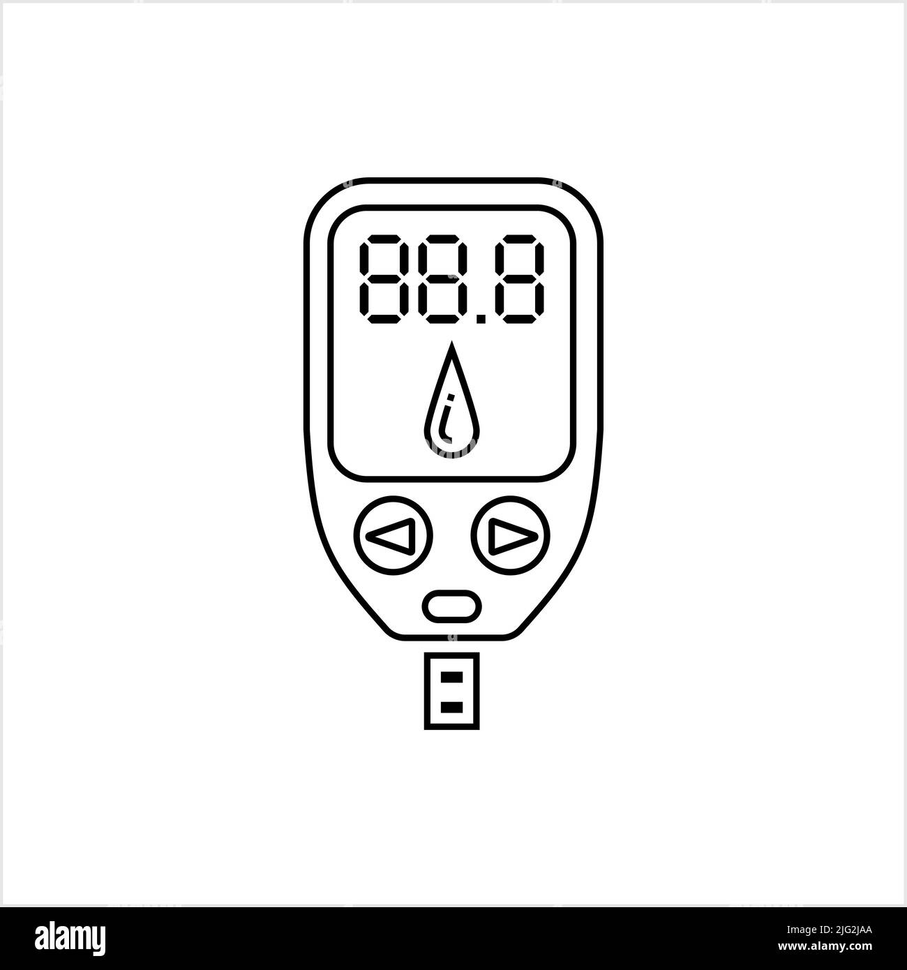 Glucose Meter Icon,Glucometer Icon, Medical Icon, Glucose Concentration ...