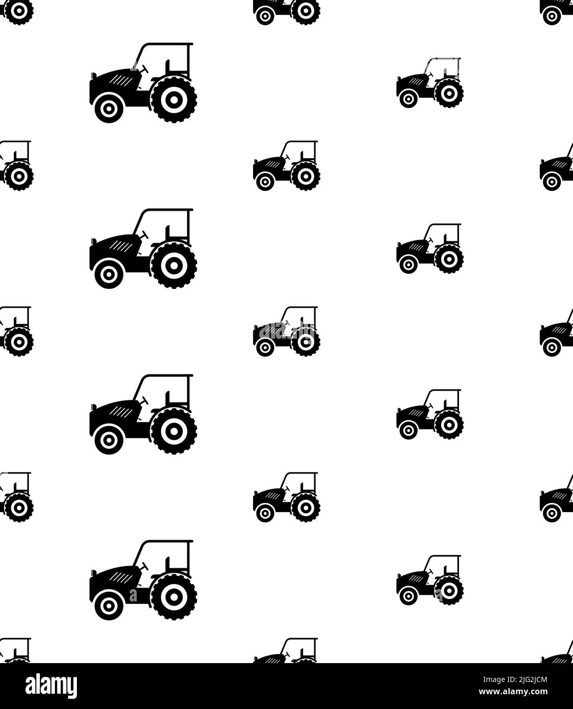 Tractor Icon Seamless Pattern, High Tractive Effort, High Torque ...
