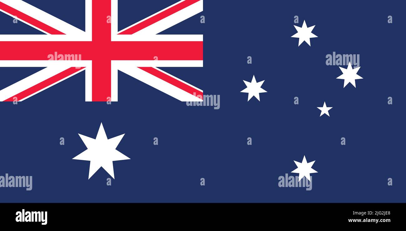 Flag of Australia. Australian national symbol in official colors ...