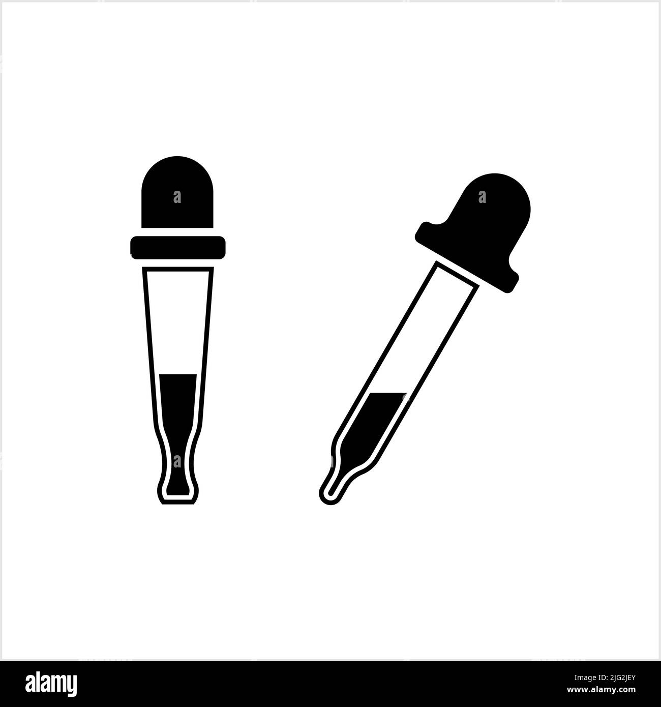 Dropper Icon, Eye, Ear Dropper, Pasteur Pipette, Chemical Pipette Dispenser Vector Art ...