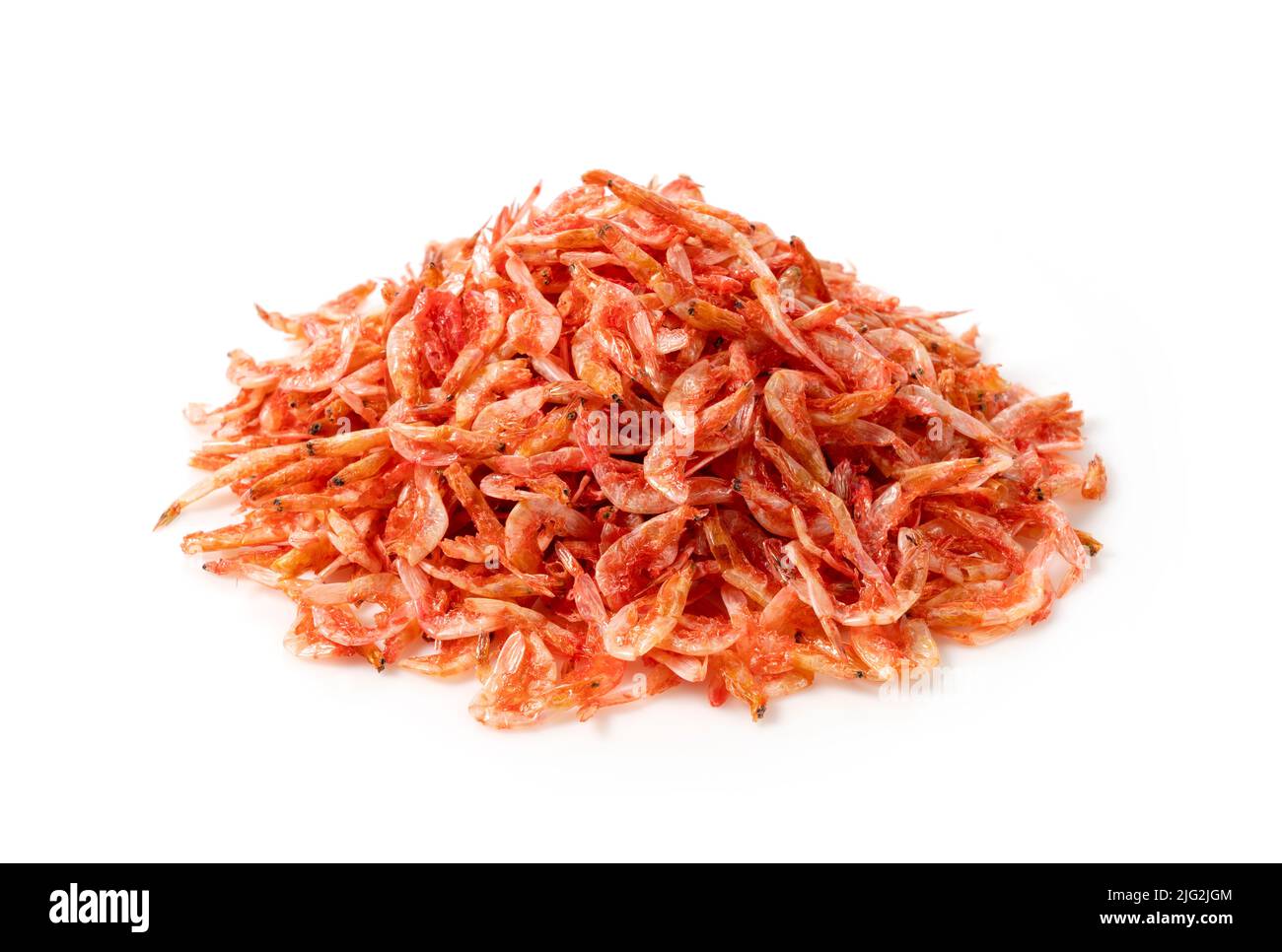 Dried sakura shrimps placed on a white background. Image of Japanese ...