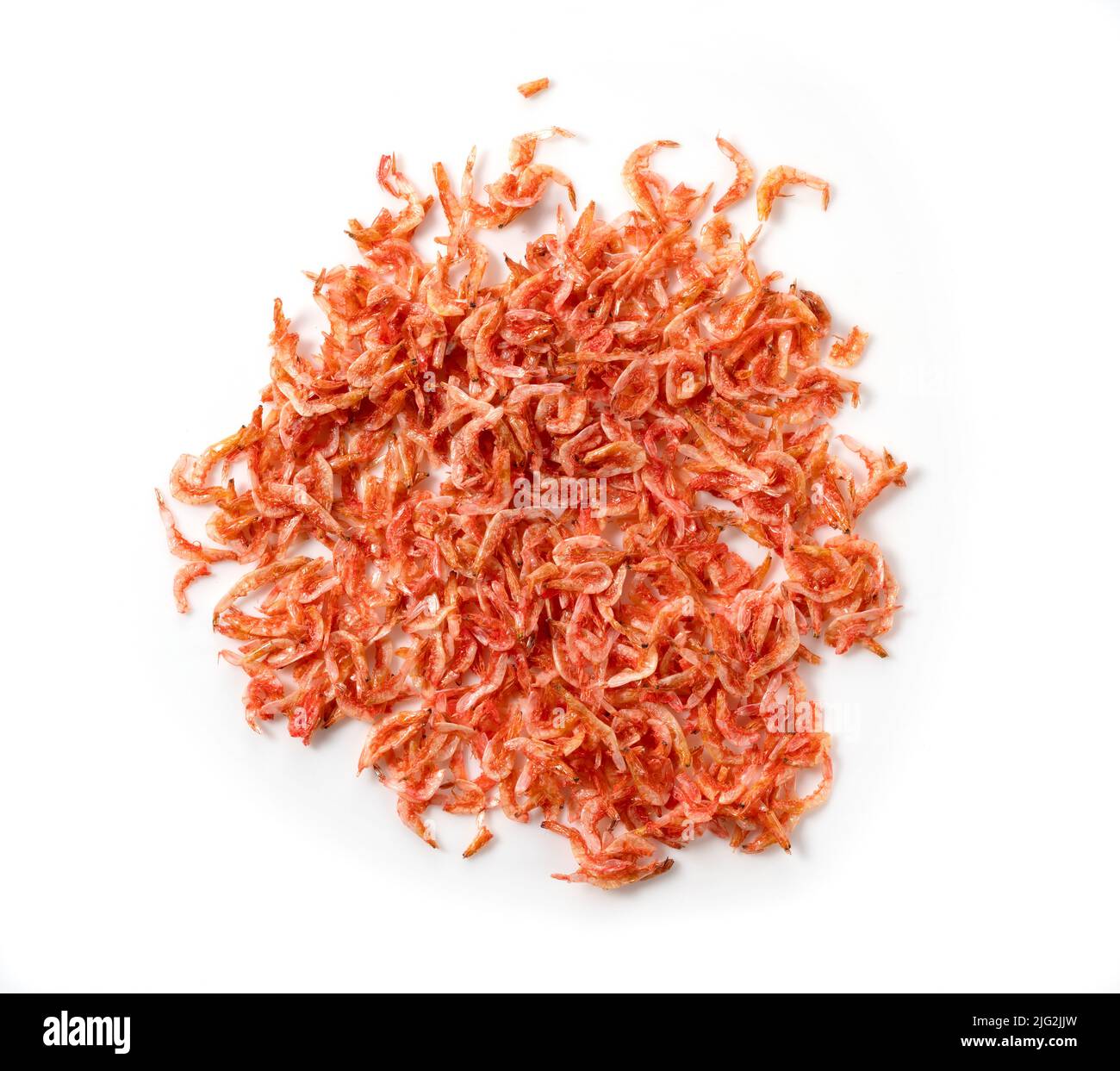 Dried sakura shrimps placed on a white background. Image of Japanese ...