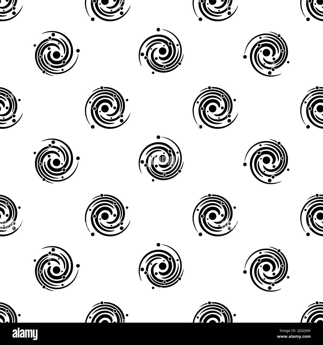 Galaxy Icon Seamless Pattern, Billions Of Stars And Planets Collection ...