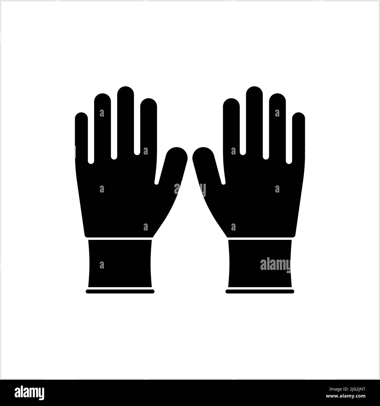 Gloves Icon, Garment Hand Protection, Covering Vector Art Illustration ...