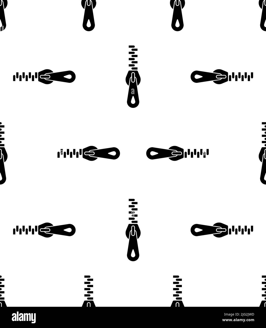 Zipper Icon Seamless Pattern, Zip Fastener Icon Vector Art Illustration ...