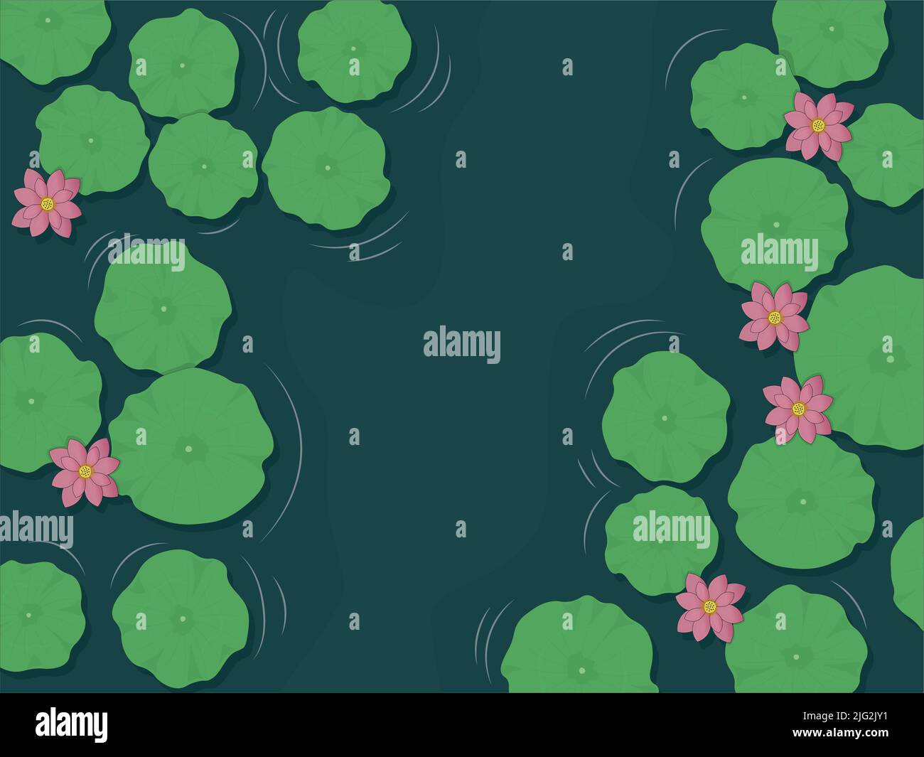 Water pond top view Stock Vector Images - Alamy