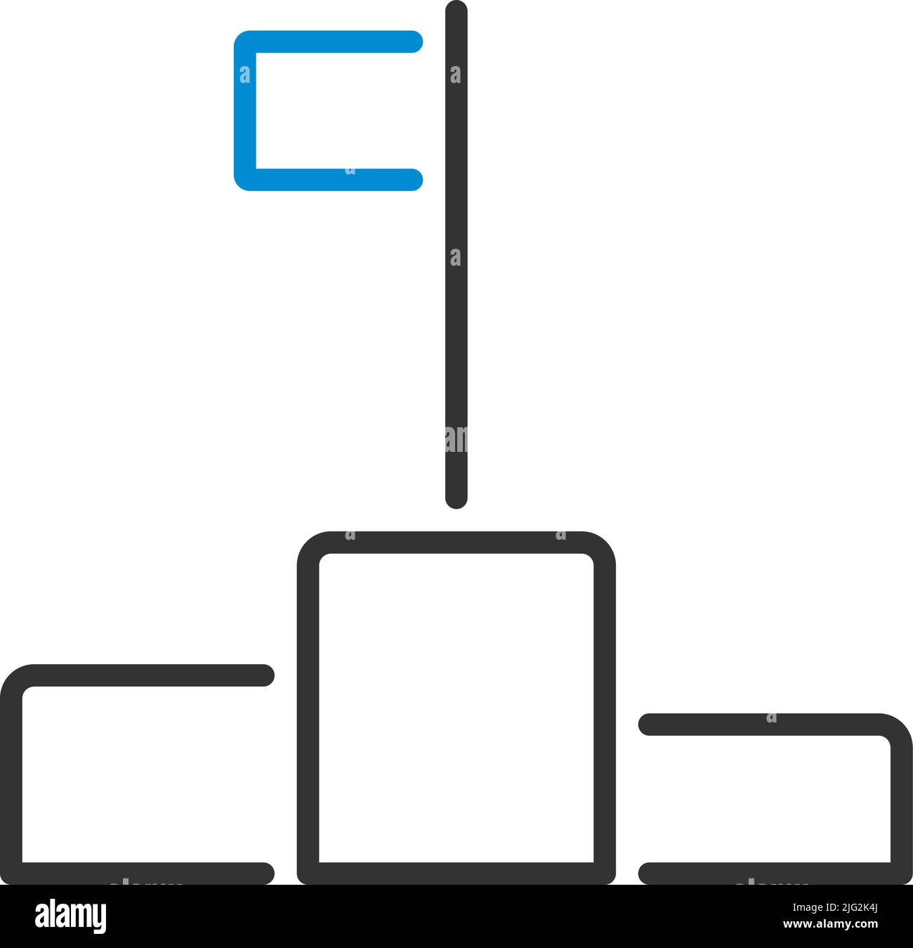 Pedestal Icon. Editable Bold Outline With Color Fill Design. Vector ...