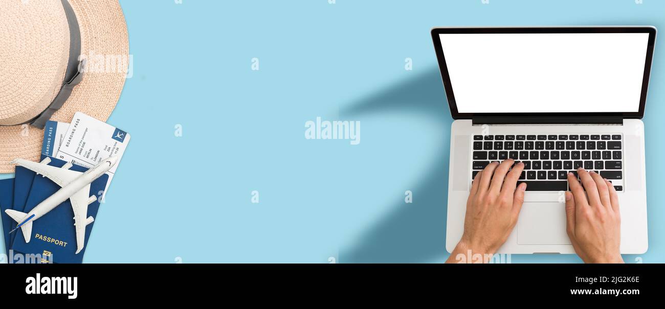 Computer Laptop Research Working Desk Concept Stock Photo - Alamy