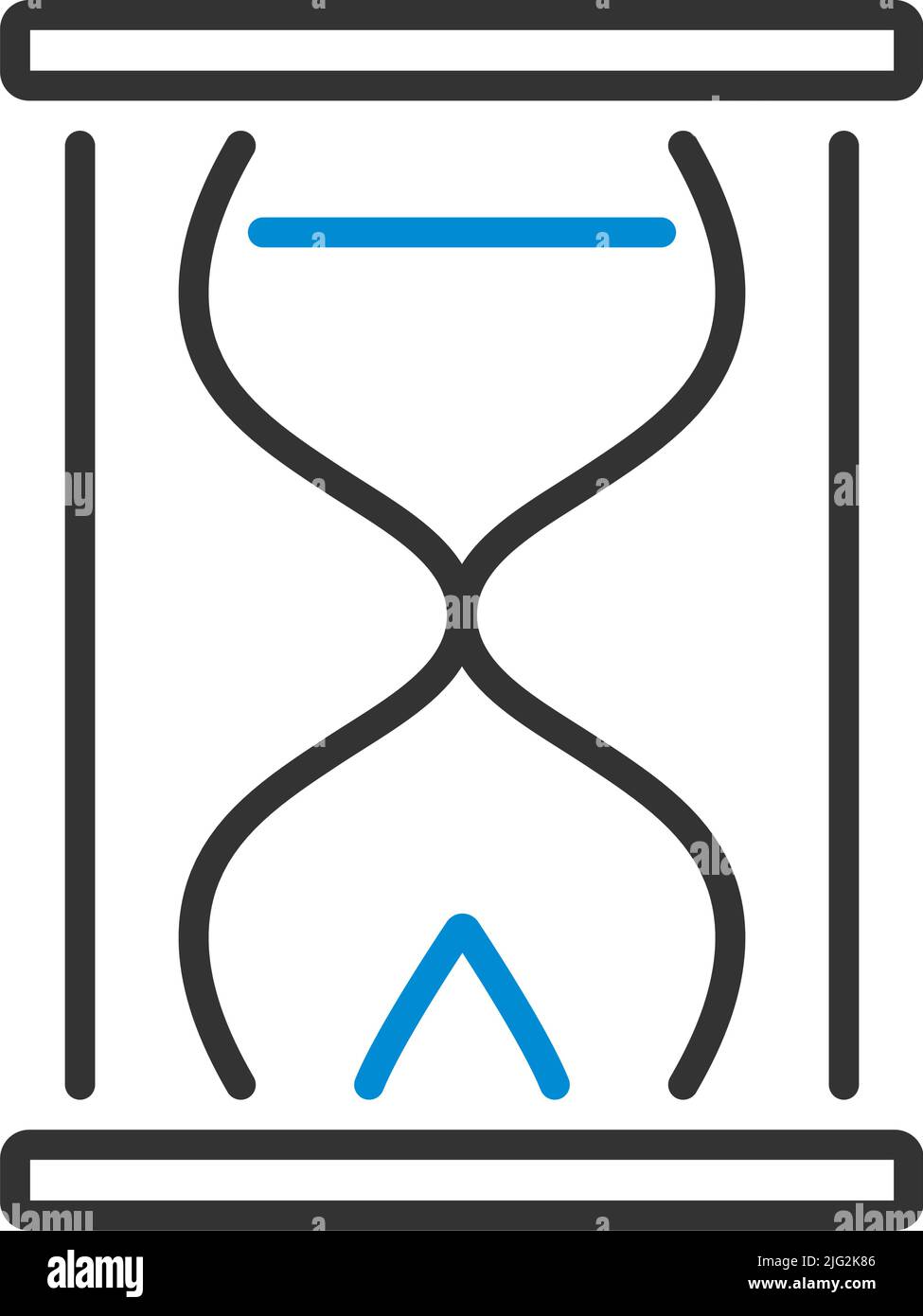 Hourglass Icon. Editable Bold Outline With Color Fill Design. Vector ...