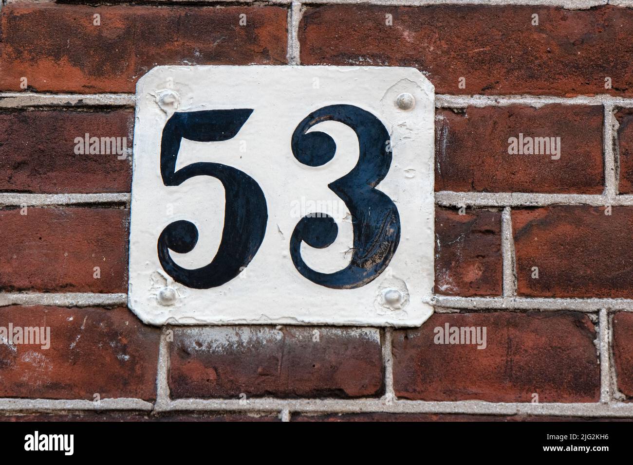 Close Up House Number 53 At Amsterdam The Netherlands 23-6-2022 Stock ...