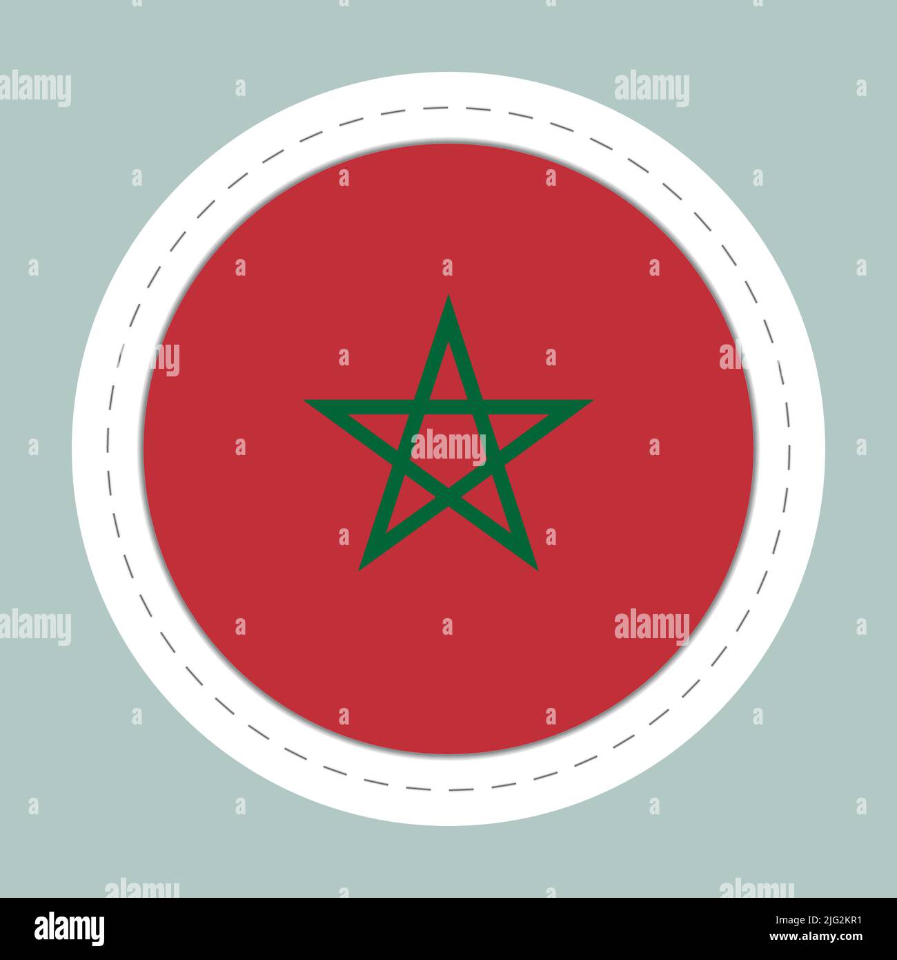 Glass light ball with flag of Morocco. Round sphere, template icon ...