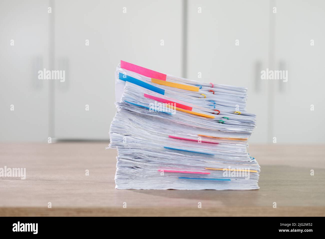 Stack of business paper Businessman working reading documents graph ...