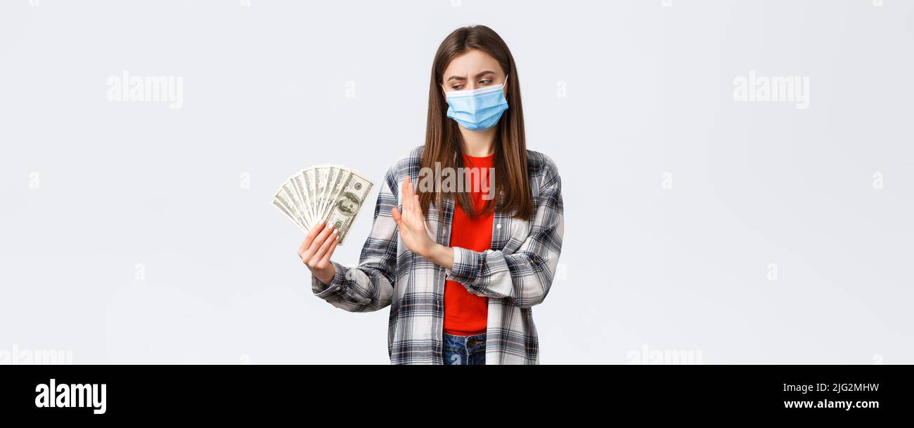 Money transfer, investment, covid-19 pandemic and working from home ...