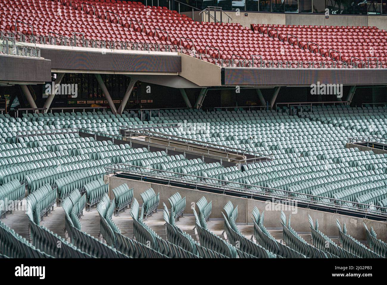7 July 2022: Empty spectator stand at the Adelaide oval Stock Photo - Alamy