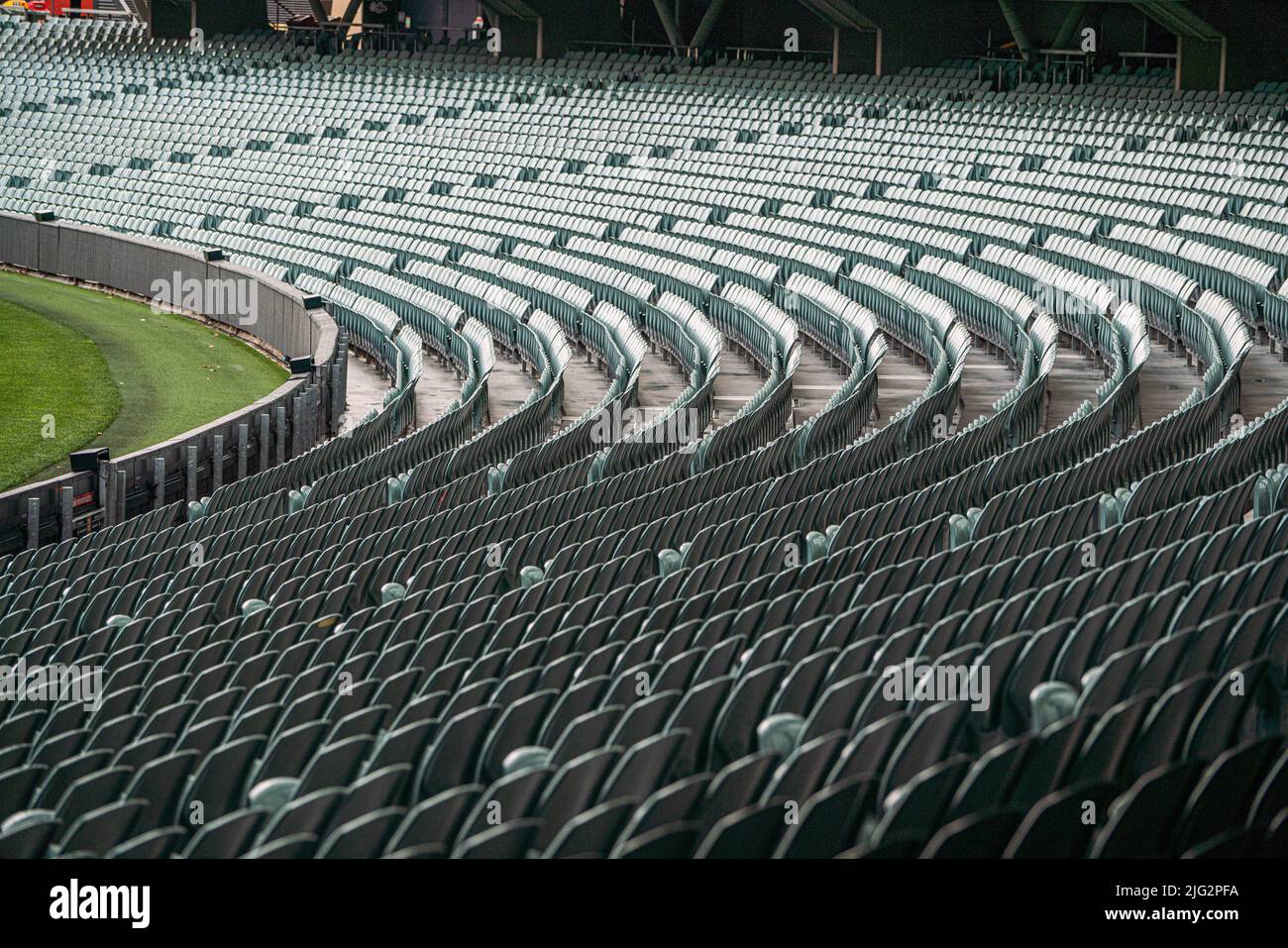 7 July 2022: Empty spectator stand at the Adelaide oval Stock Photo - Alamy