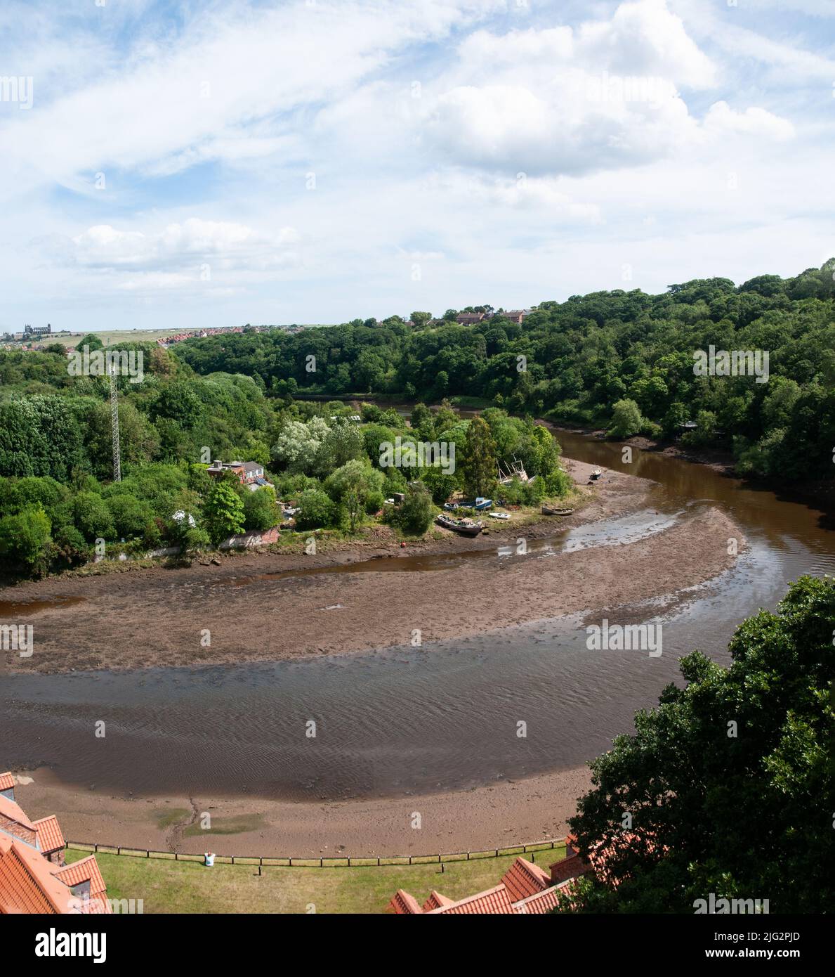 Around the UK - River Esk, viewed from the Larpool Viaduct Whitby ...