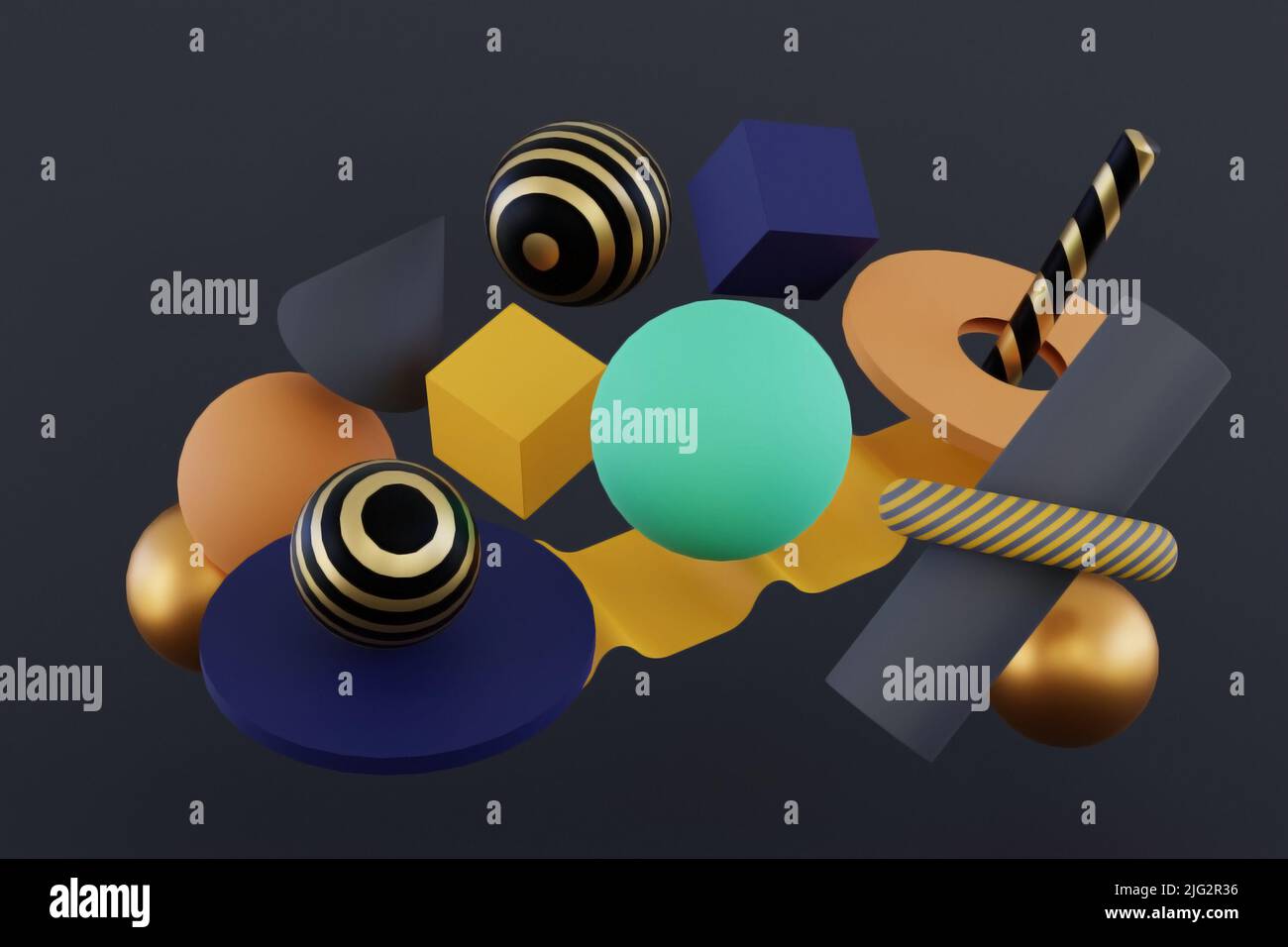 3d Geometric shapes colorful background Stock Photo - Alamy