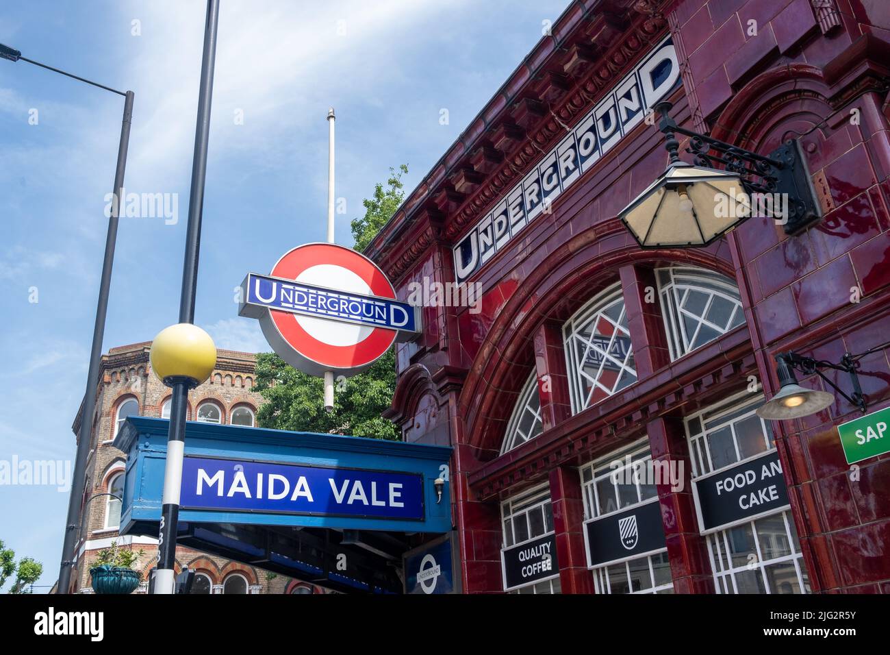 London- June 2022: Maida Vale Underground Station, Bakerloo line tube ...