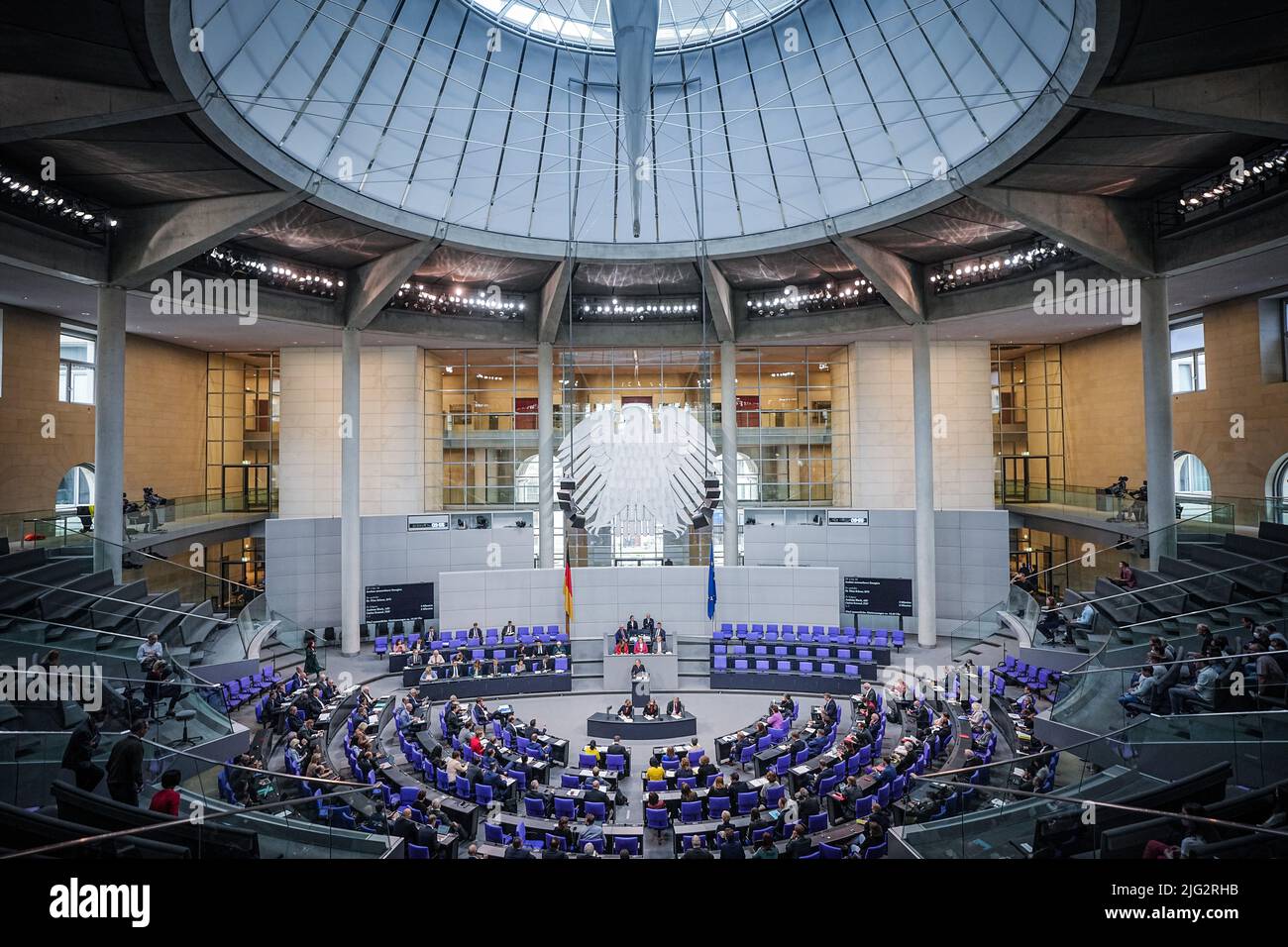 Berlin, Germany. 07th July, 2022. Members of parliament debate in the ...