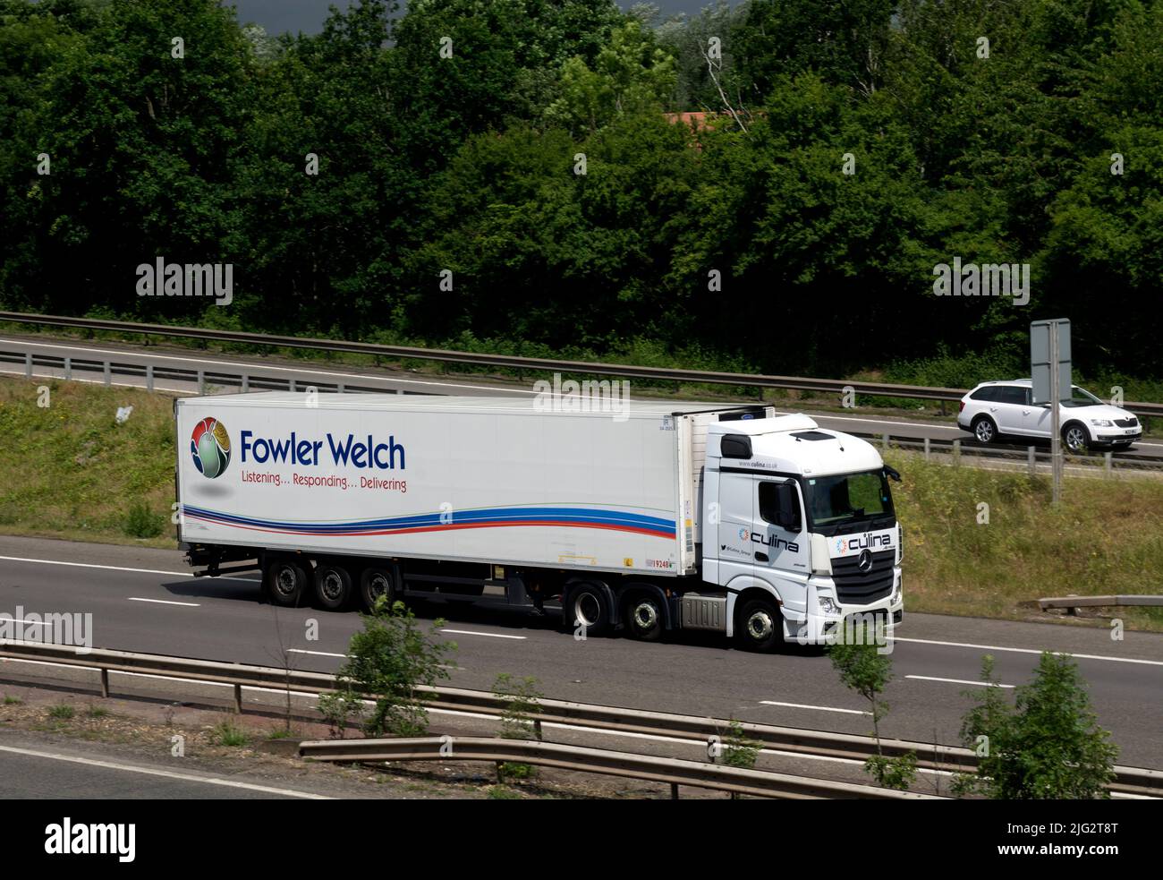 Fowler Welch lorry on the M40 motorway, Warwickshire, UK Stock Photo ...