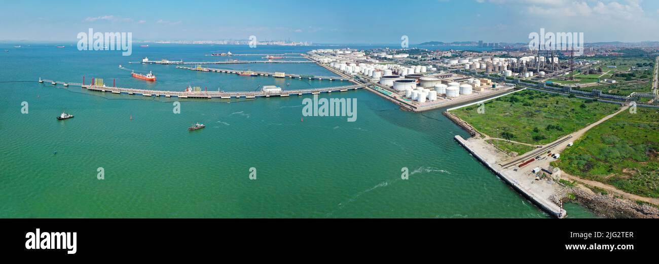 QINGDAO, CHINA - JULY 7, 2022 - An aerial photo taken on July 7, 2022 ...