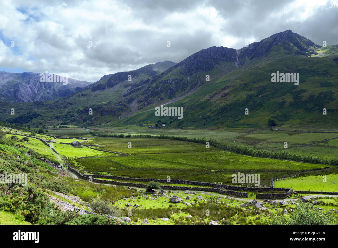 Nant Ffrancon is a steep-sided glacial valley between the Glyderau and ...