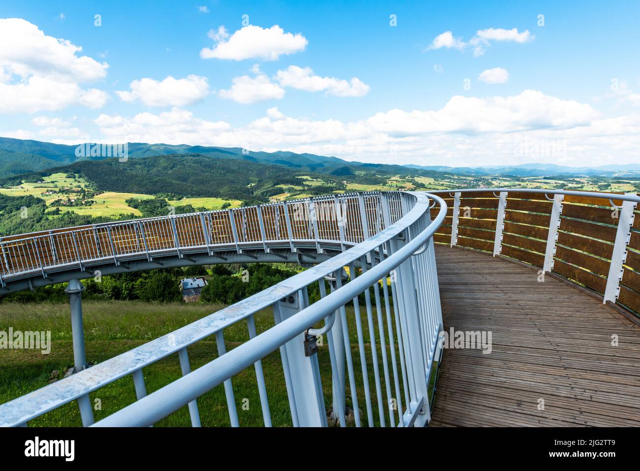 Barcice Lookout Tower in Poprad Park, Nowy Sacz, Poland Stock Photo - Alamy