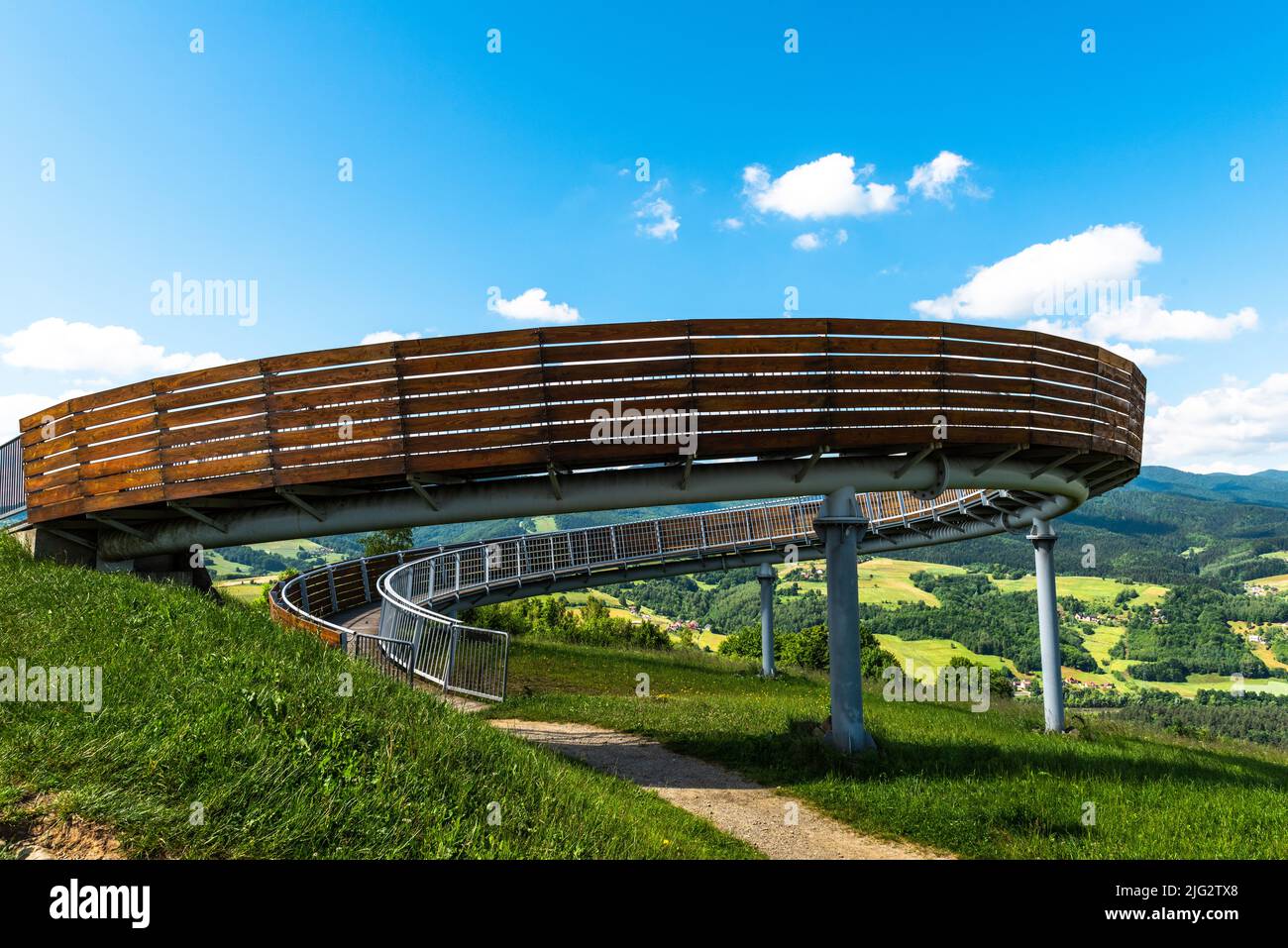 Barcice Lookout Tower in Poprad Park, Nowy Sacz, Poland Stock Photo - Alamy