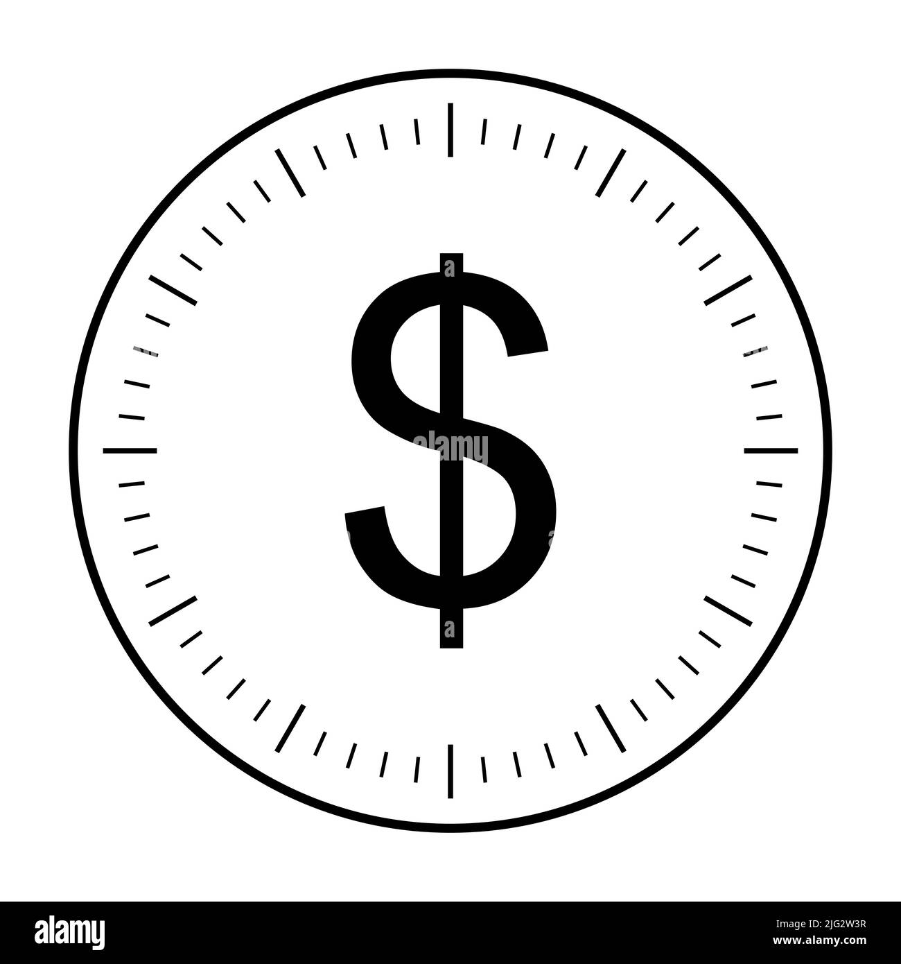Time money line vector Cut Out Stock Images & Pictures - Alamy