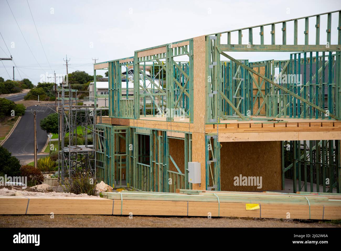 Construction of a Suburban House Stock Photo - Alamy