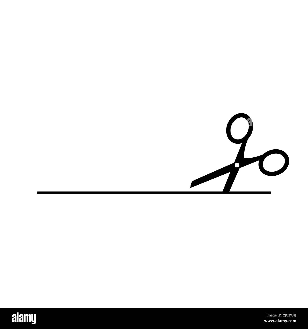 Scissors cutting icon isolated on white background Stock Vector Image ...