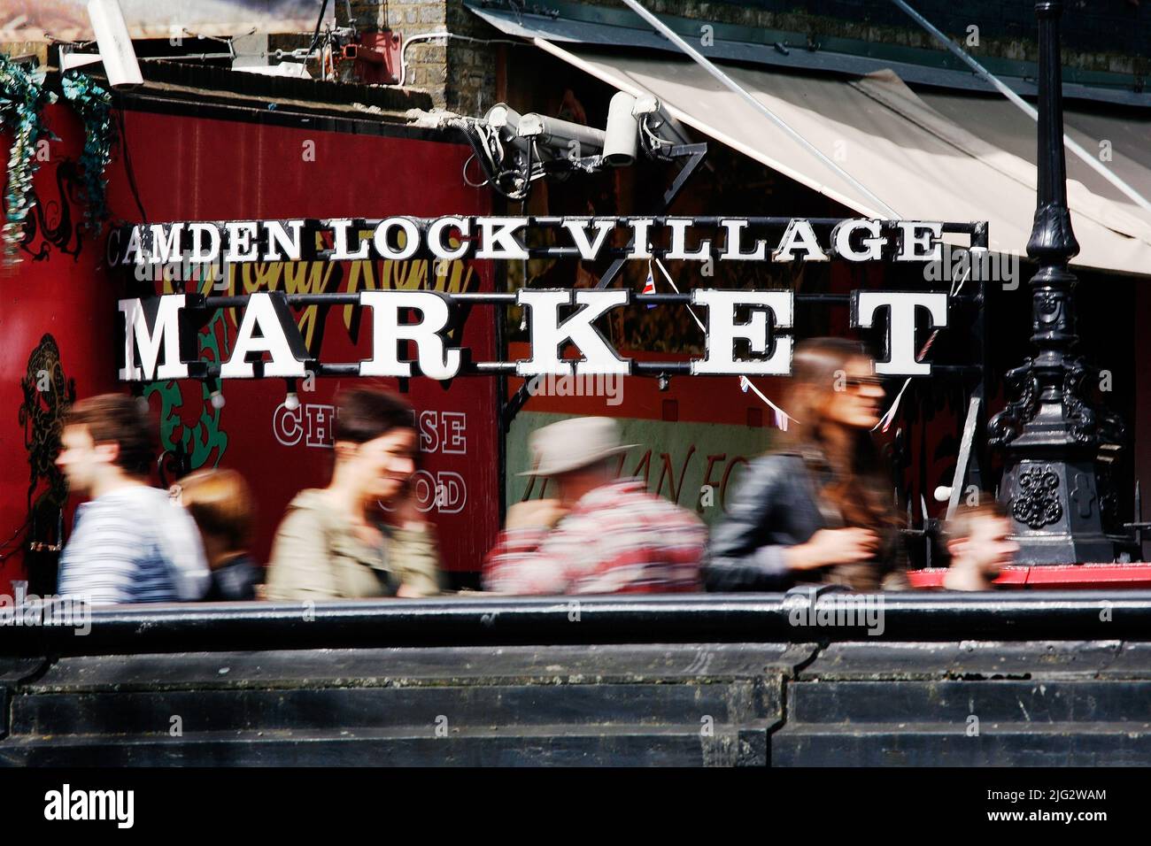 The view of Camden Market, in Camden Town, also called Camden Lock. The ...