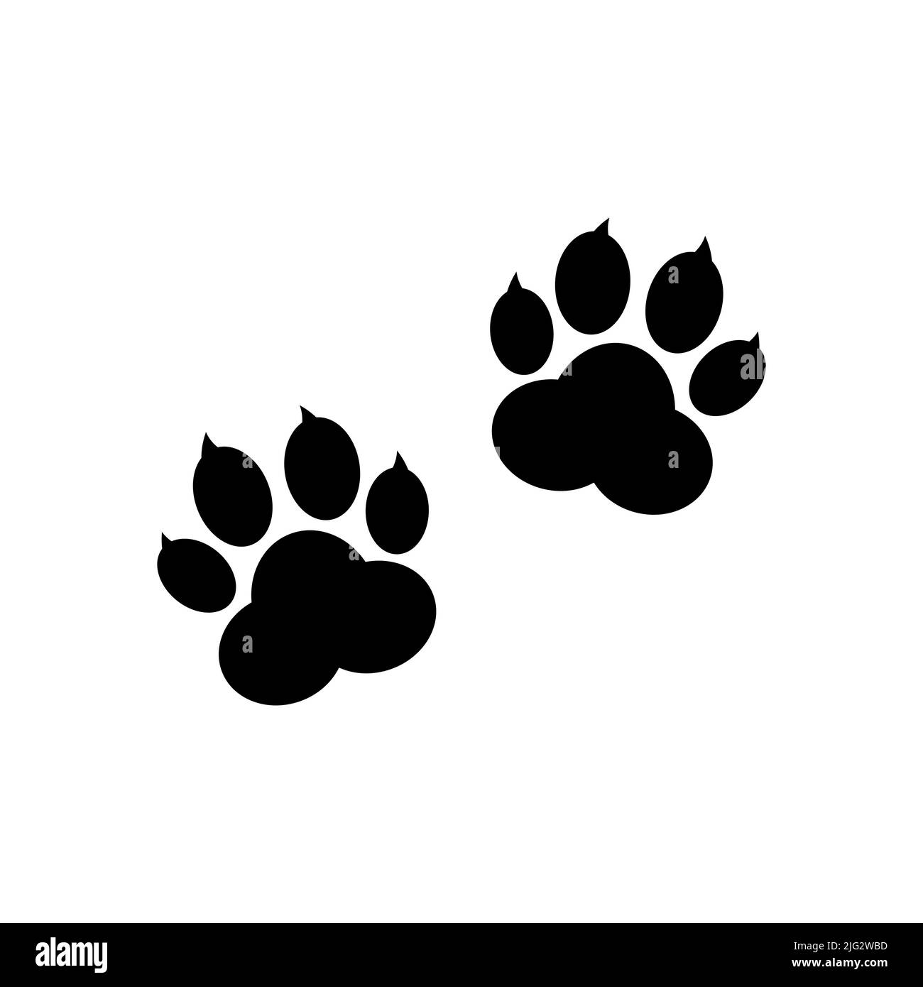 Paw print vector isolated on white background Stock Vector Image & Art ...