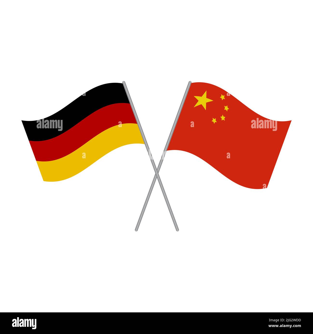 Germany and China flags vector isolated on white background Stock ...