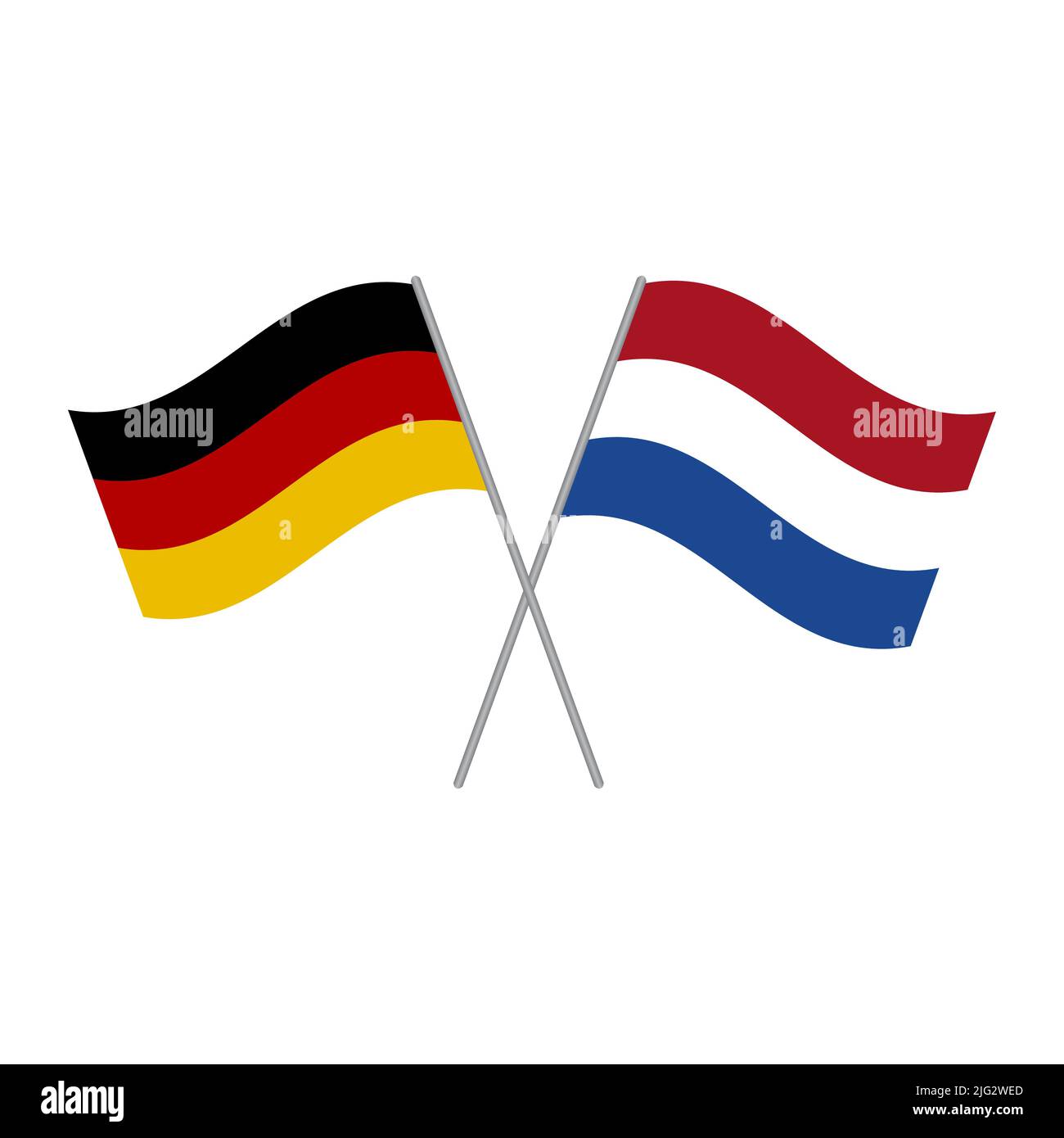 Netherlands and Germany flags vector isolated on white background Stock ...