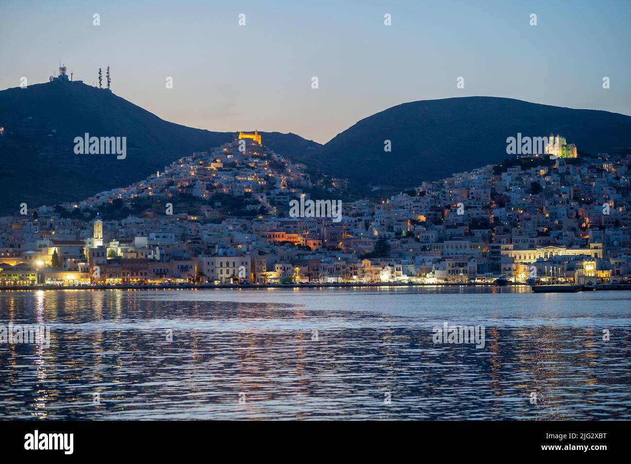 Syros port aerial view hi-res stock photography and images - Alamy